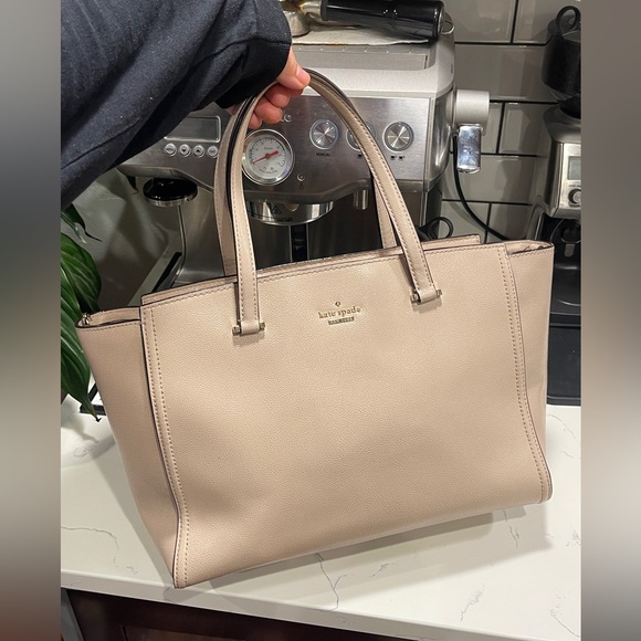 kate spade | Bags | Kate Spade Beige Satchel Crossbody Purse | Poshmark
